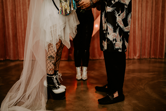 Edgy and Playful Punk Rock Museum Elopement | Junebug Weddings