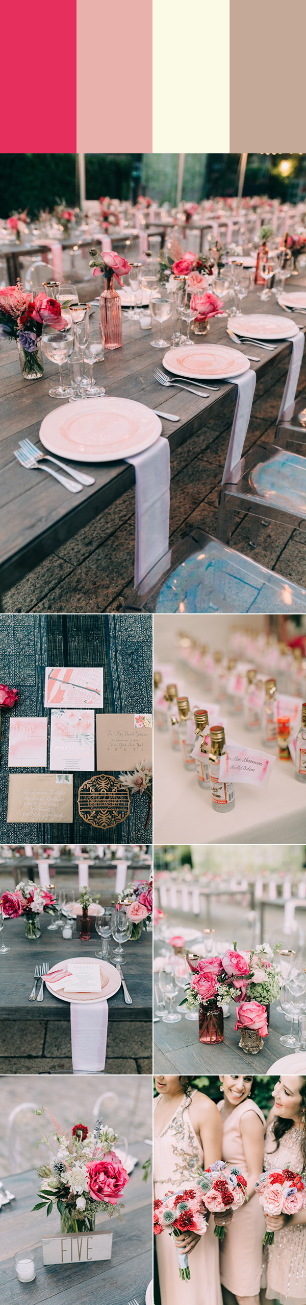 7 Swoon-Worthy Pink Wedding Color Palettes | Junebug Weddings