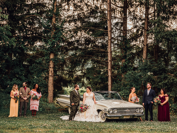 Fun, Bright, and Totally Unique Drive-In Wedding | Junebug Weddings