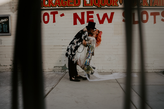 Edgy and Playful Punk Rock Museum Elopement | Junebug Weddings